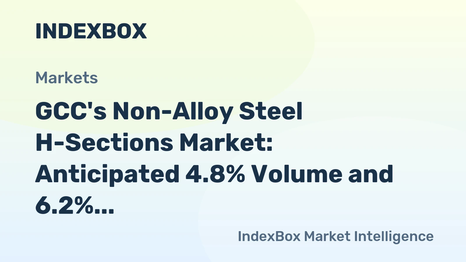 GCC's Non-Alloy Steel H-Sections Market: Anticipated 4.8% Volume and 6.2% Value Growth Expected by 2035