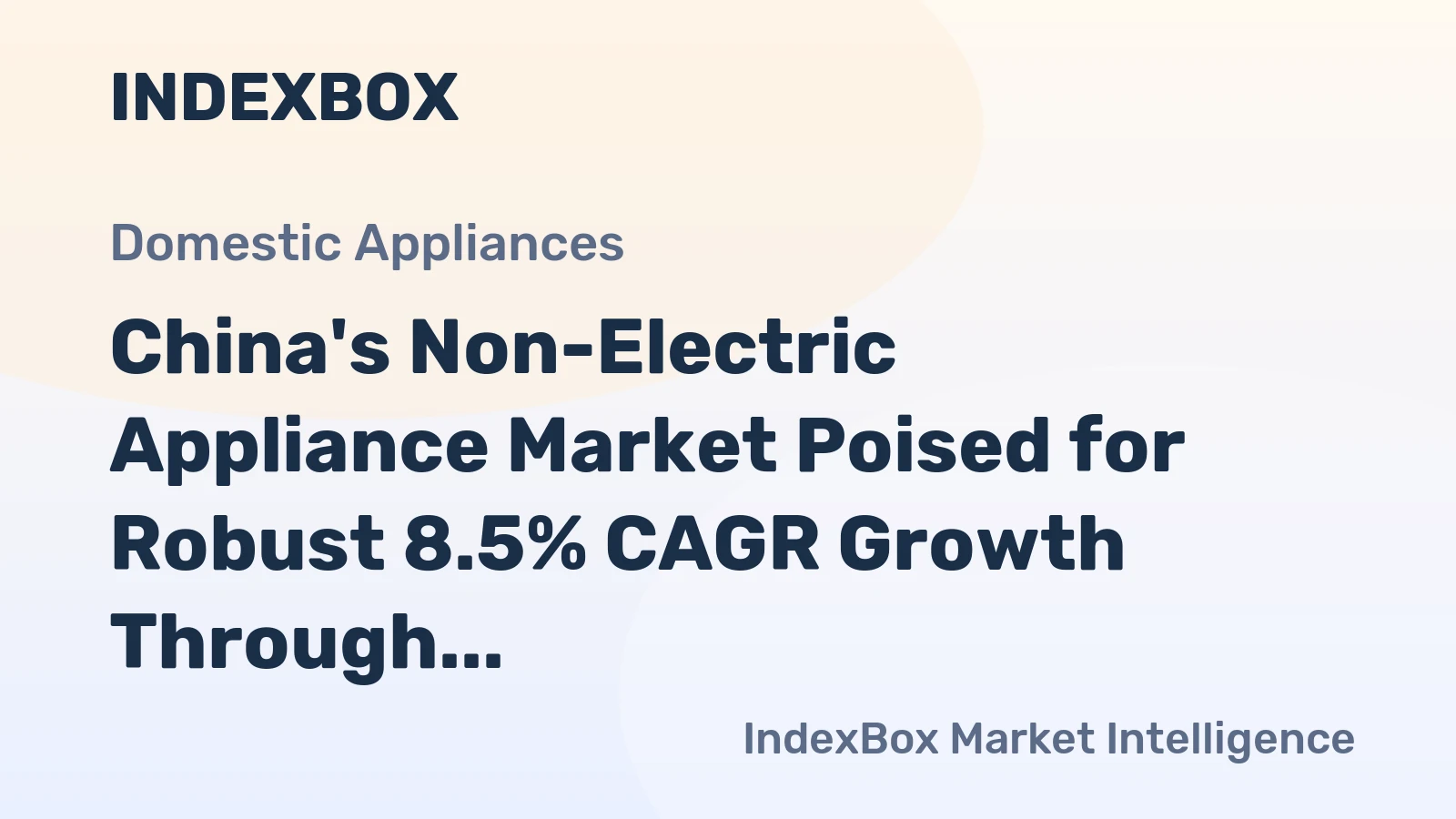 China's Non-Electric Appliance Market Poised for Robust 8.5% CAGR Growth Through 2035