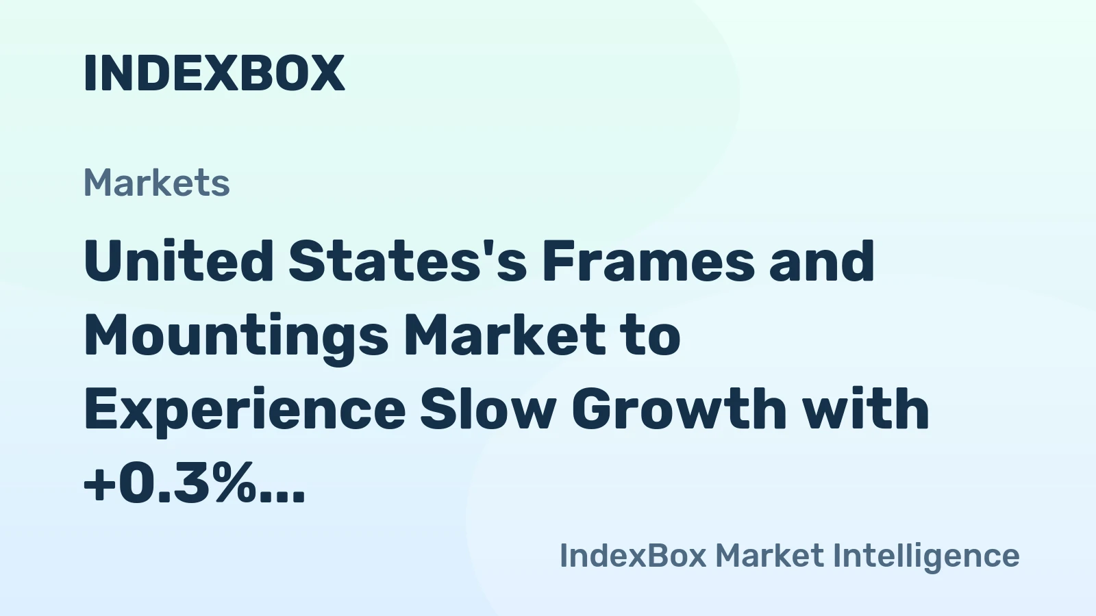 United States's Frames and Mountings Market to Experience Slow Growth with +0.3% CAGR from 2024-2035