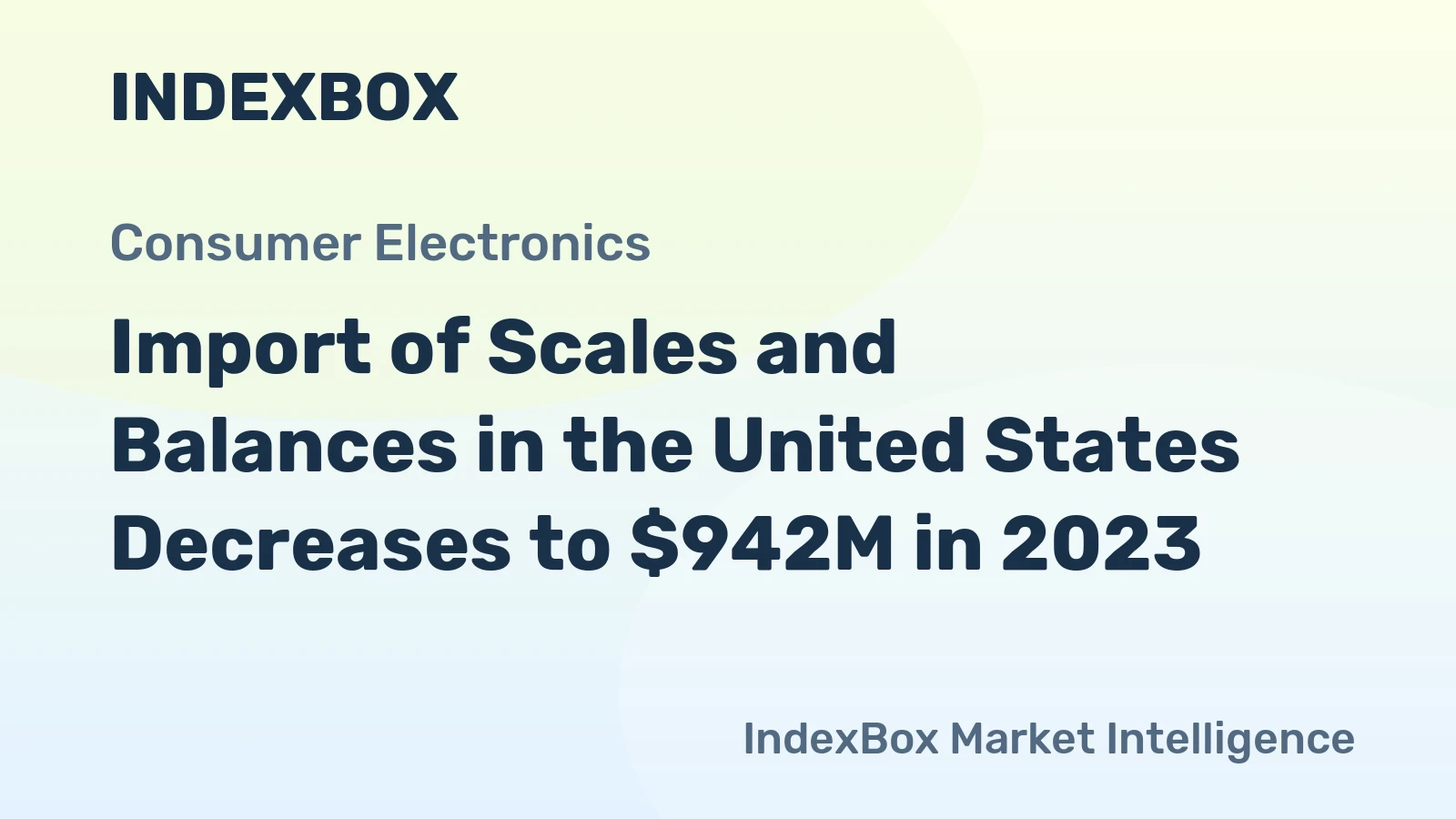 Import of Scales and Balances in the United States Decreases to $942M in 2023
