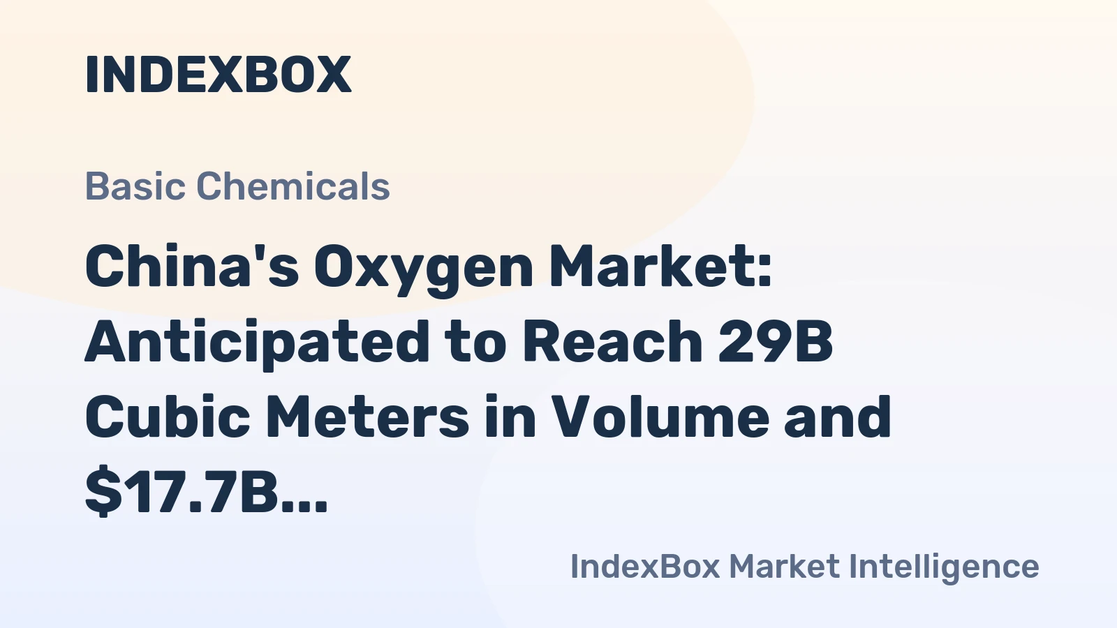China's Oxygen Market: Anticipated to Reach 29B Cubic Meters in Volume and $17.7B in Value by 2035