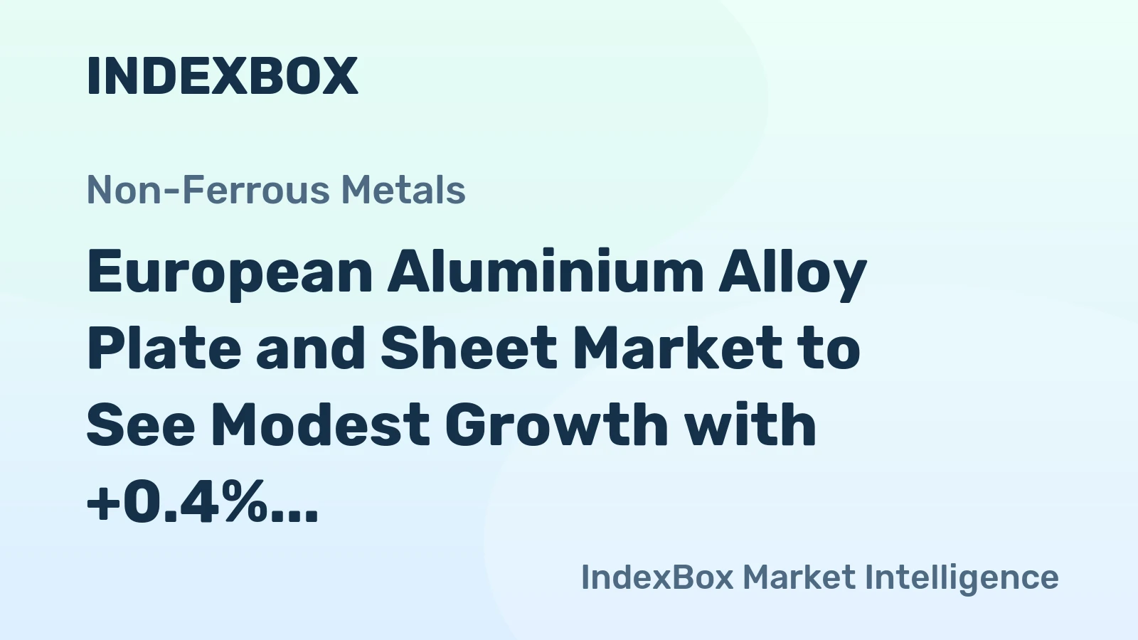 European Aluminium Alloy Plate and Sheet Market to See Modest Growth with +0.4% CAGR in Volume Through 2035