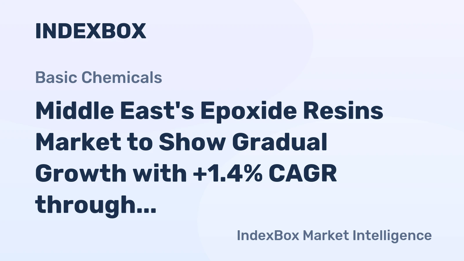 Middle East's Epoxide Resins Market to Show Gradual Growth with +1.4% CAGR through 2024-2035