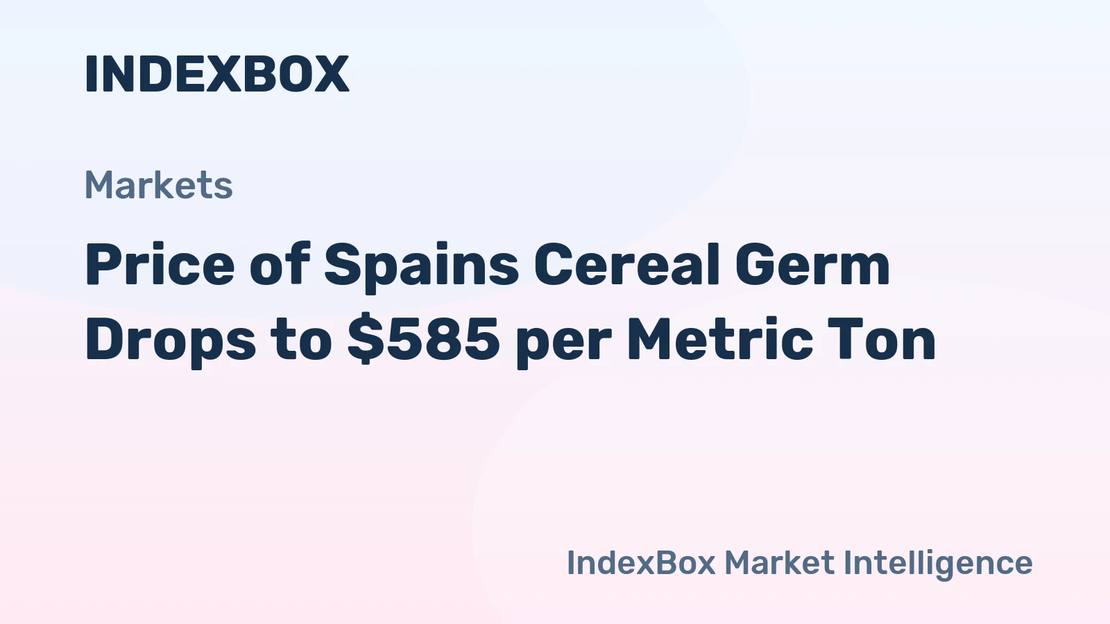 Price of Spains Cereal Germ Drops to $585 per Metric Ton