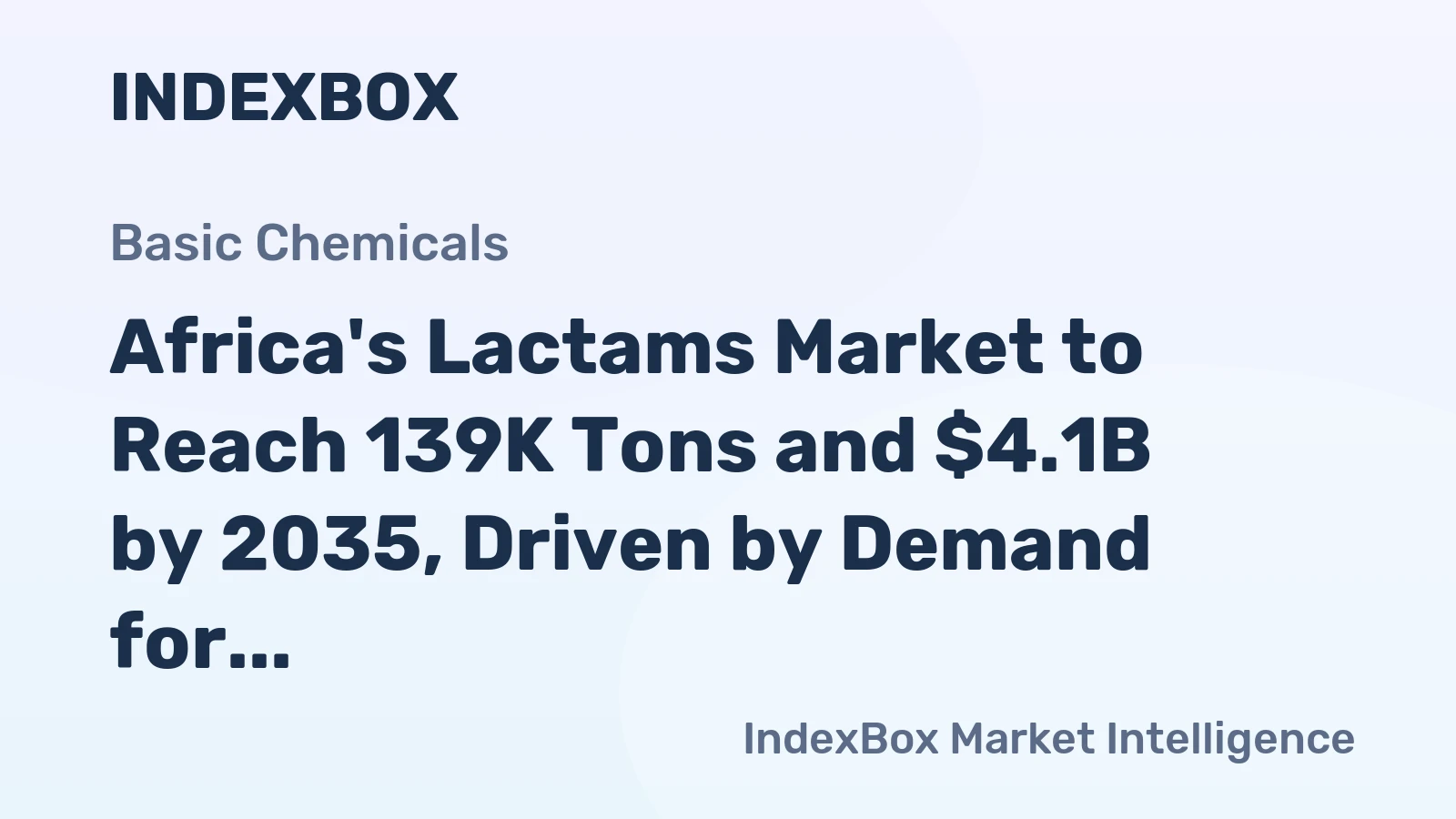 Africa's Lactams Market to Reach 139K Tons and $4.1B by 2035, Driven by Demand for Heterocyclic Compounds