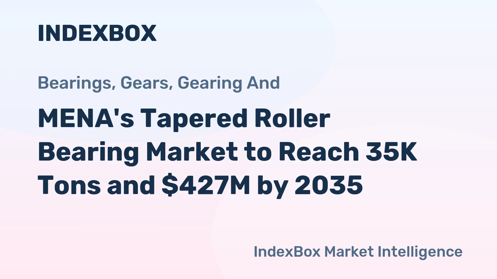 MENA's Tapered Roller Bearing Market to Reach 35K Tons and $427M by 2035