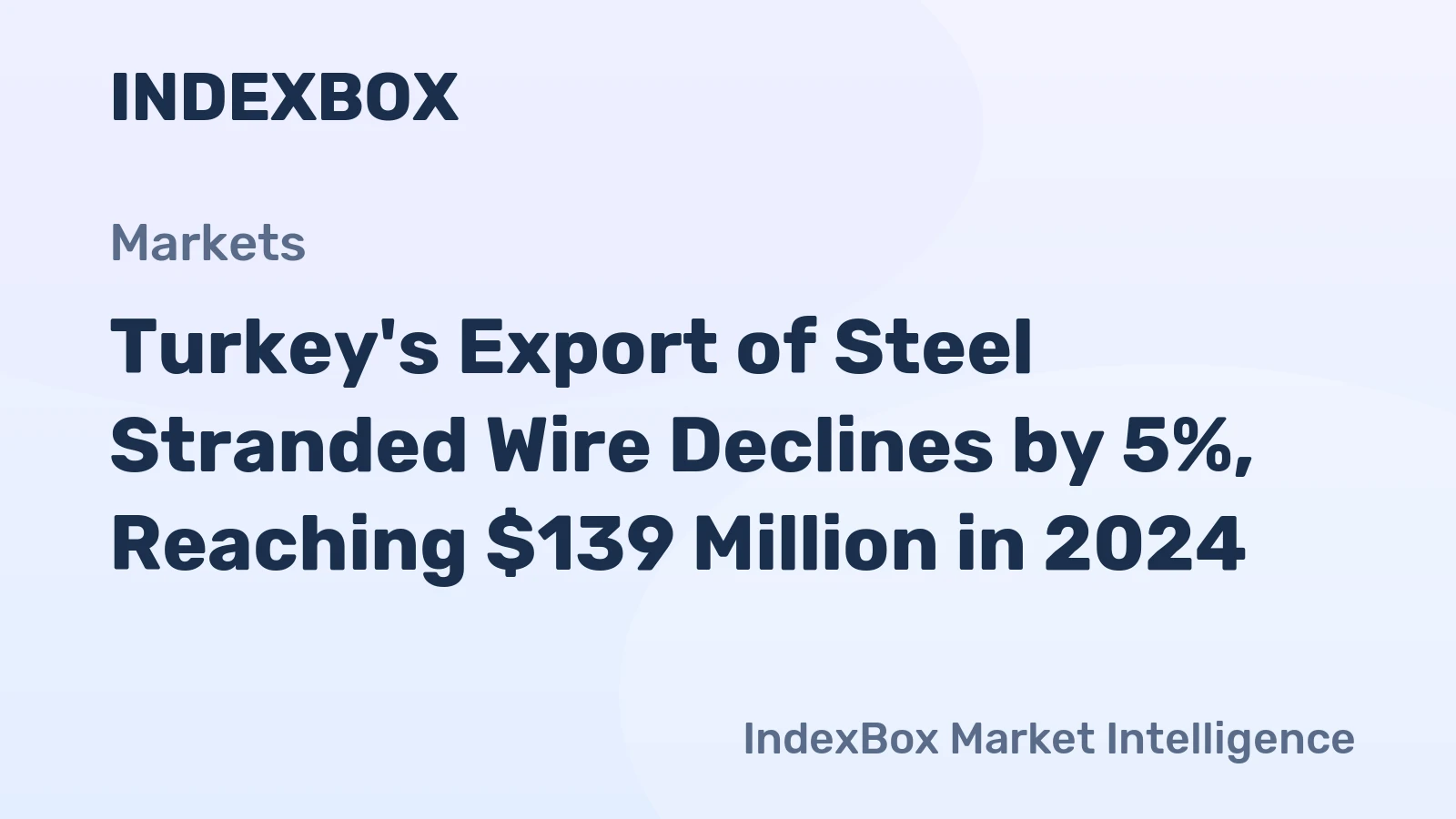 Turkey's Export of Steel Stranded Wire Declines by 5%, Reaching $139 Million in 2024