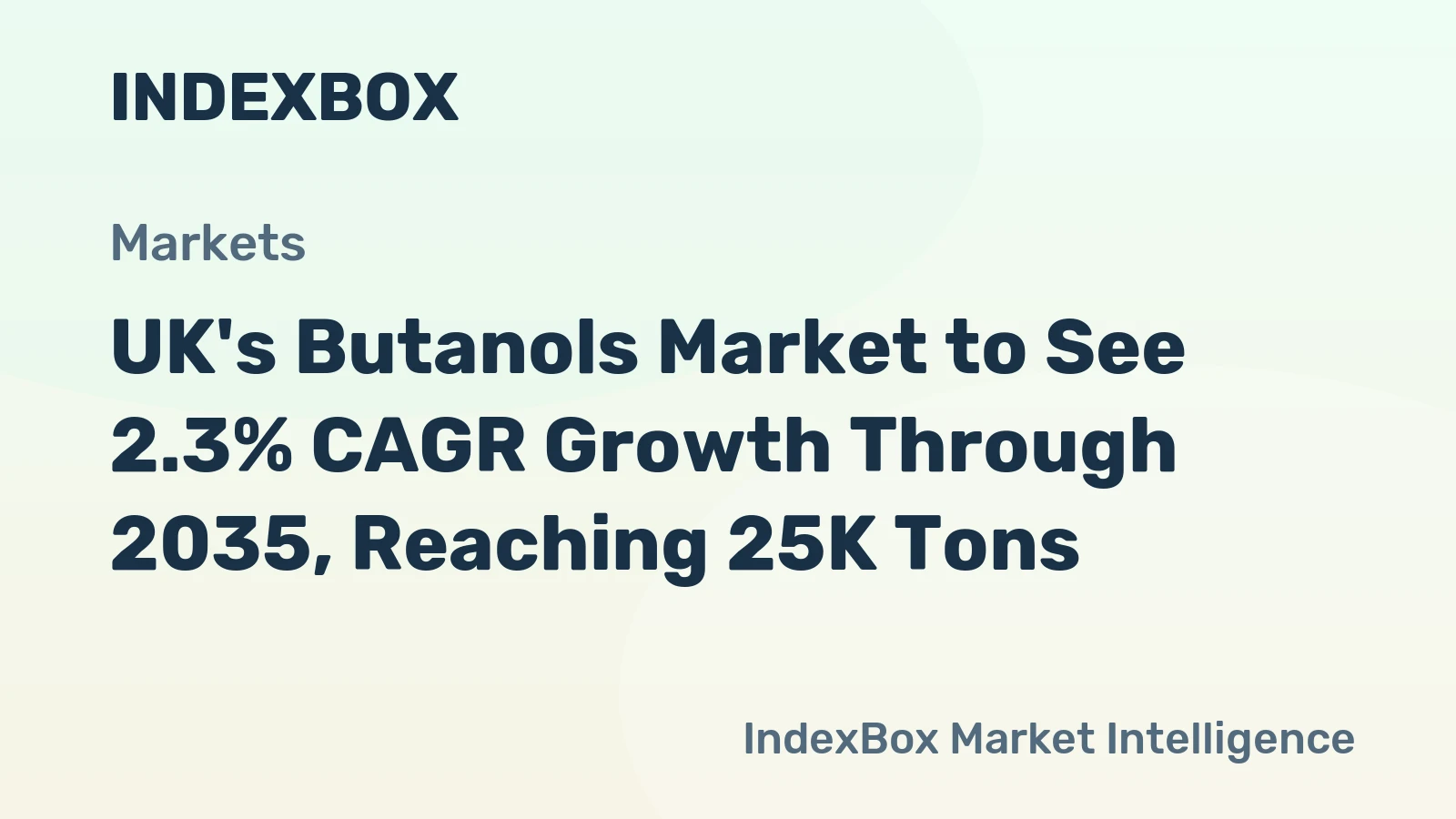 UK's Butanols Market to See 2.3% CAGR Growth Through 2035, Reaching 25K Tons