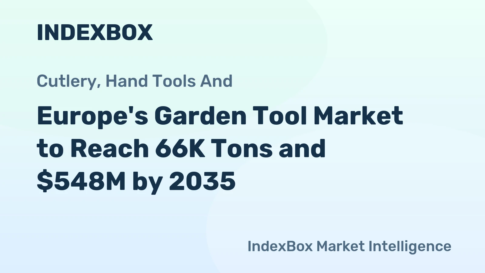 Europe's Garden Tool Market to Reach 66K Tons and $548M by 2035