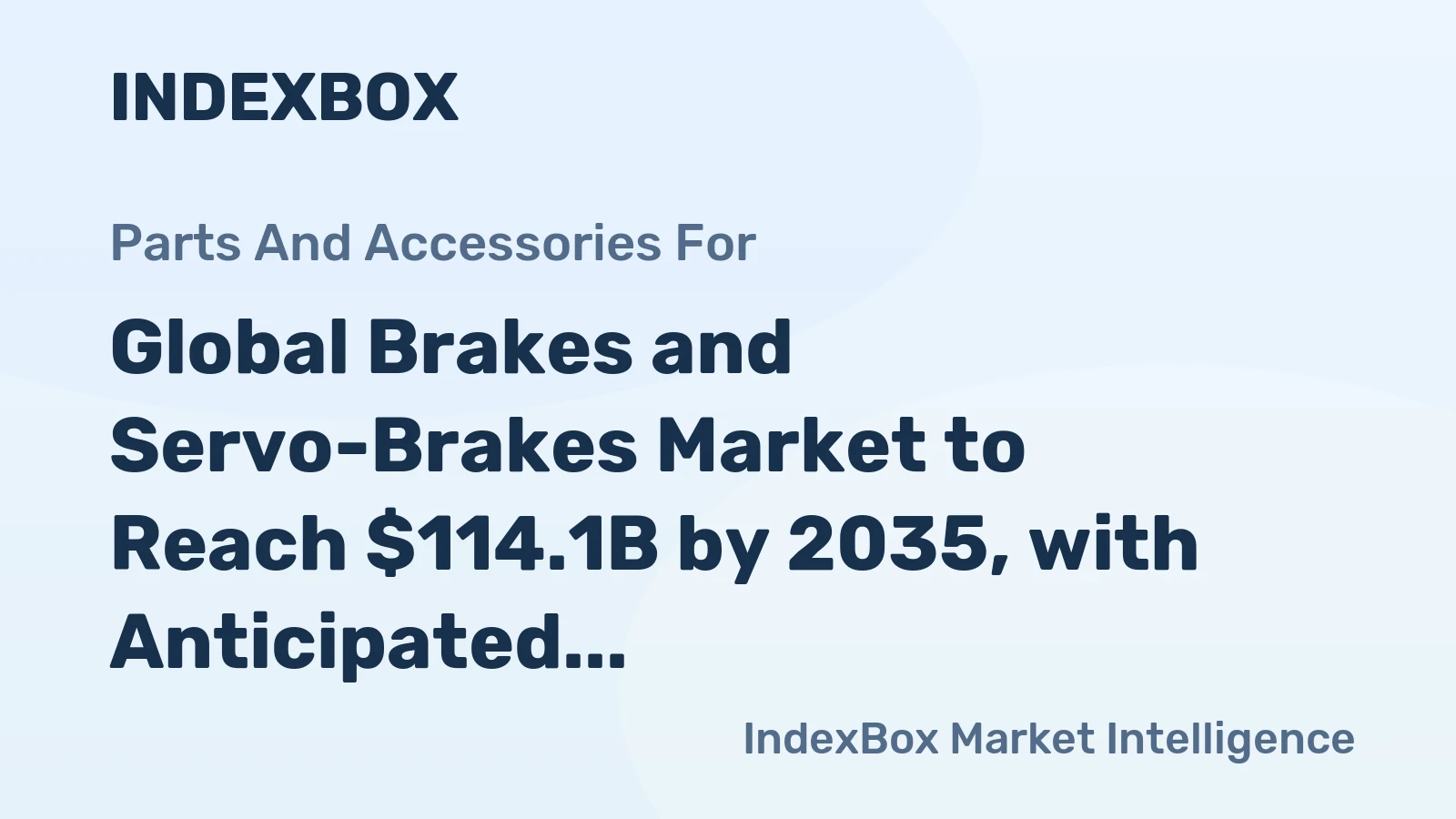 Global Brakes and Servo-Brakes Market to Reach $114.1B by 2035, with Anticipated CAGR of +2.0%