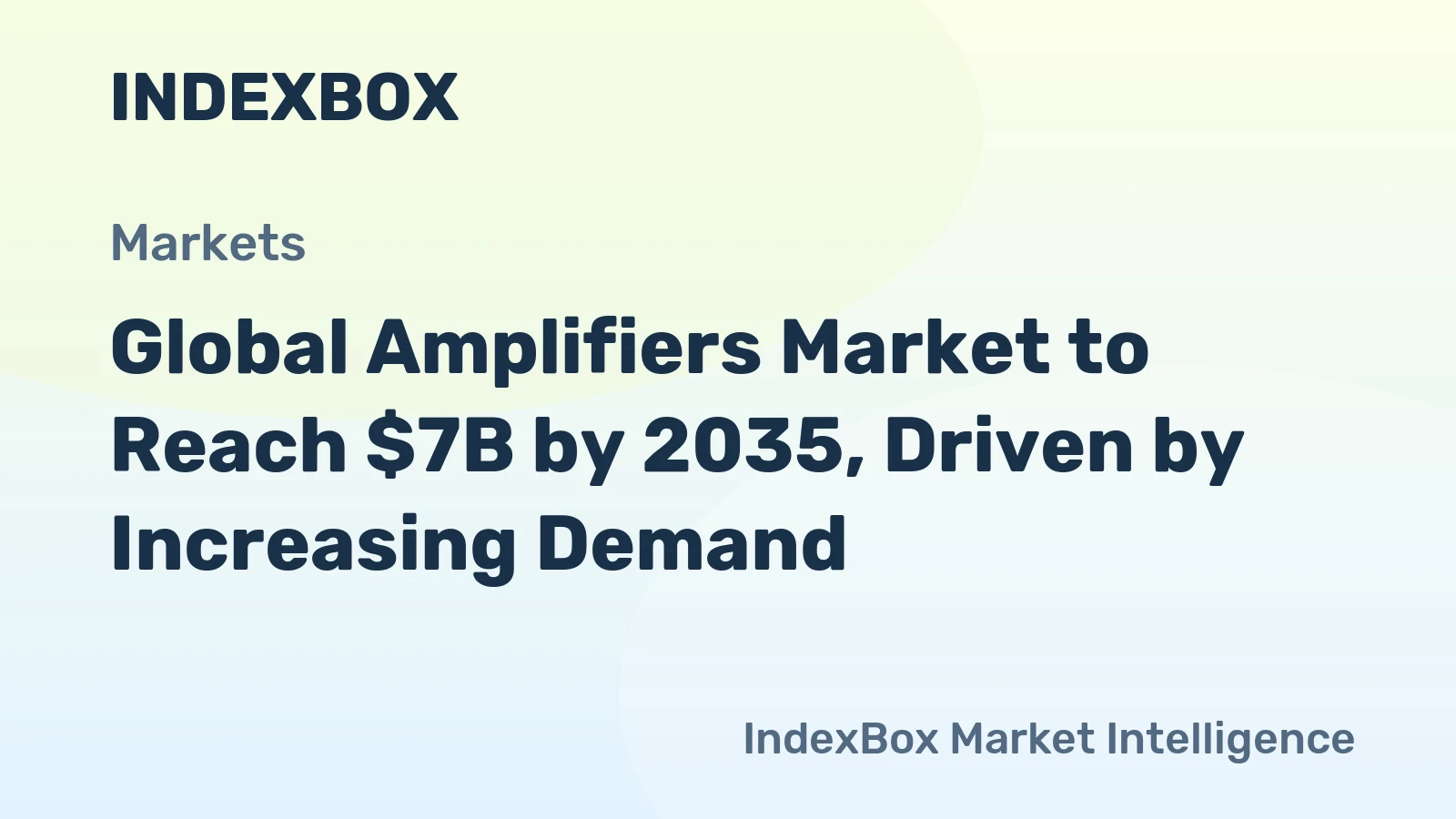 Global Amplifiers Market to Reach $7B by 2035, Driven by Increasing Demand