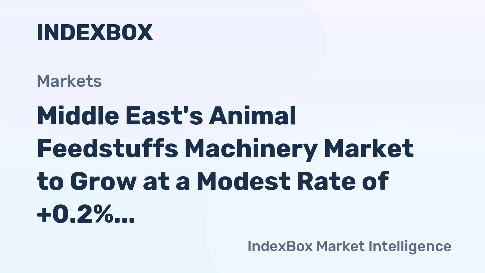 Middle East's Animal Feedstuffs Machinery Market to Grow at a Modest Rate of +0.2% CAGR, Reaching $240M by 2035