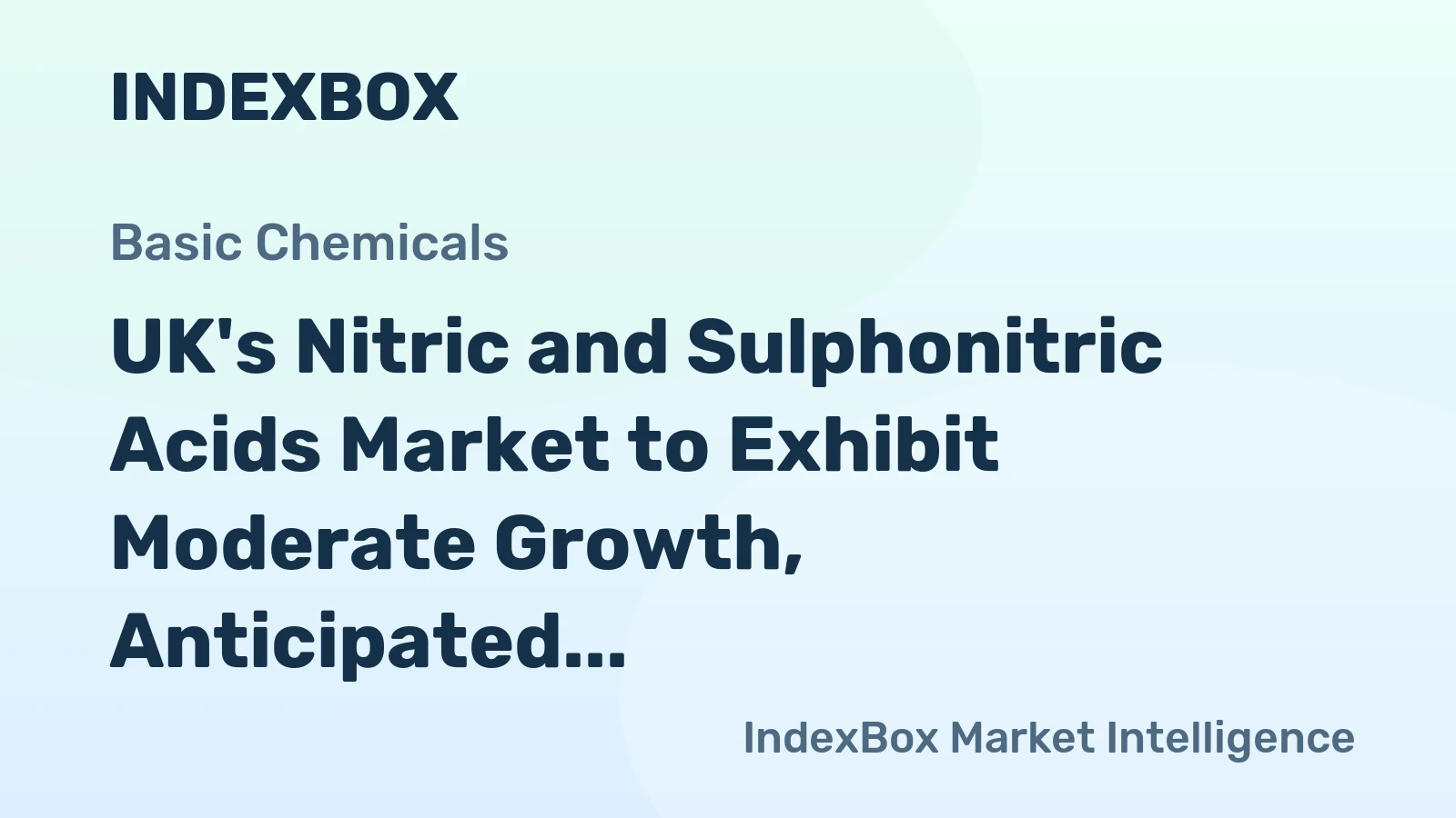 UK's Nitric and Sulphonitric Acids Market to Exhibit Moderate Growth, Anticipated Market Volume of 348K Tons and Value of $108M by 2035