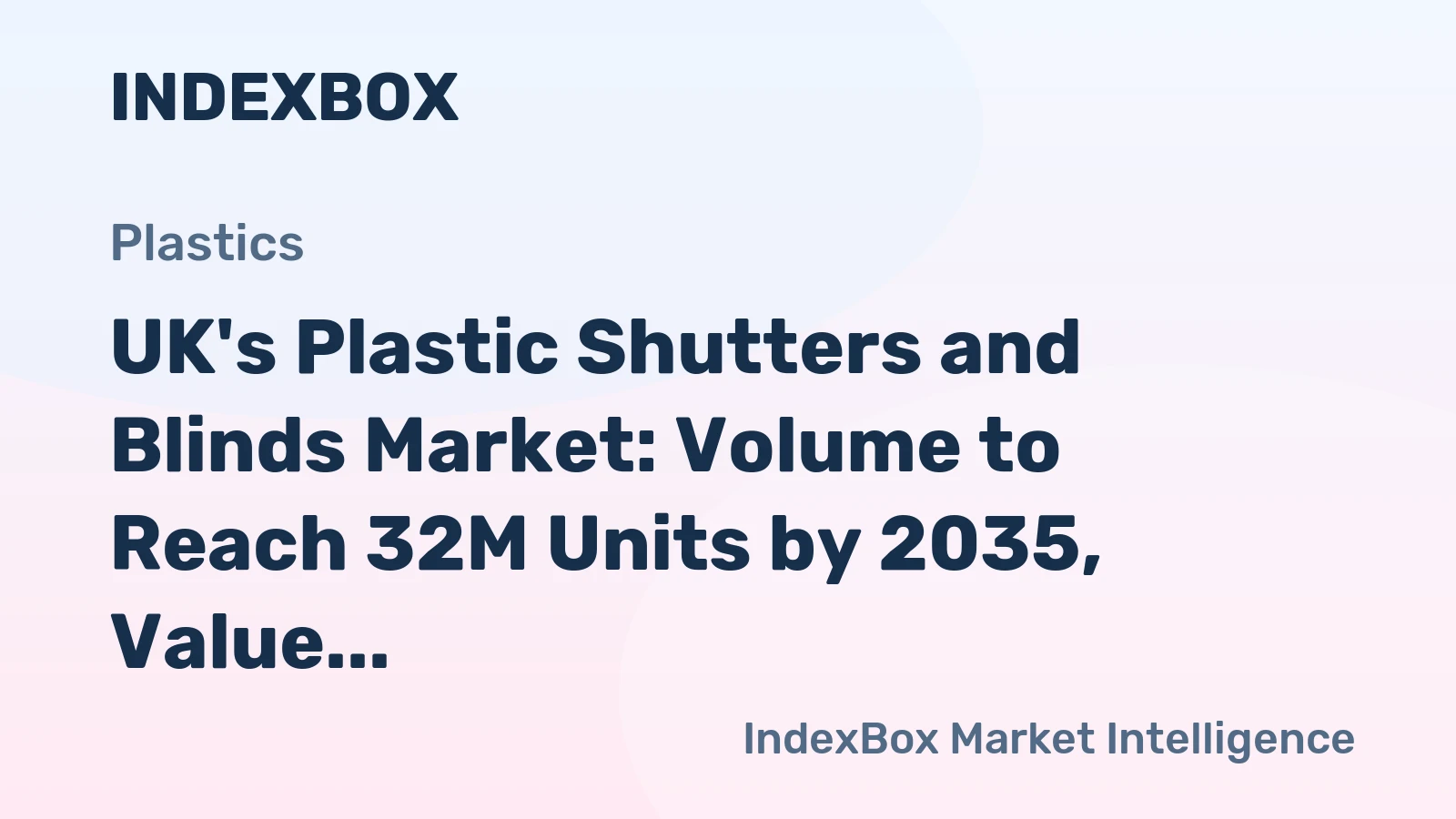 UK's Plastic Shutters and Blinds Market: Volume to Reach 32M Units by 2035, Value to Hit $221M