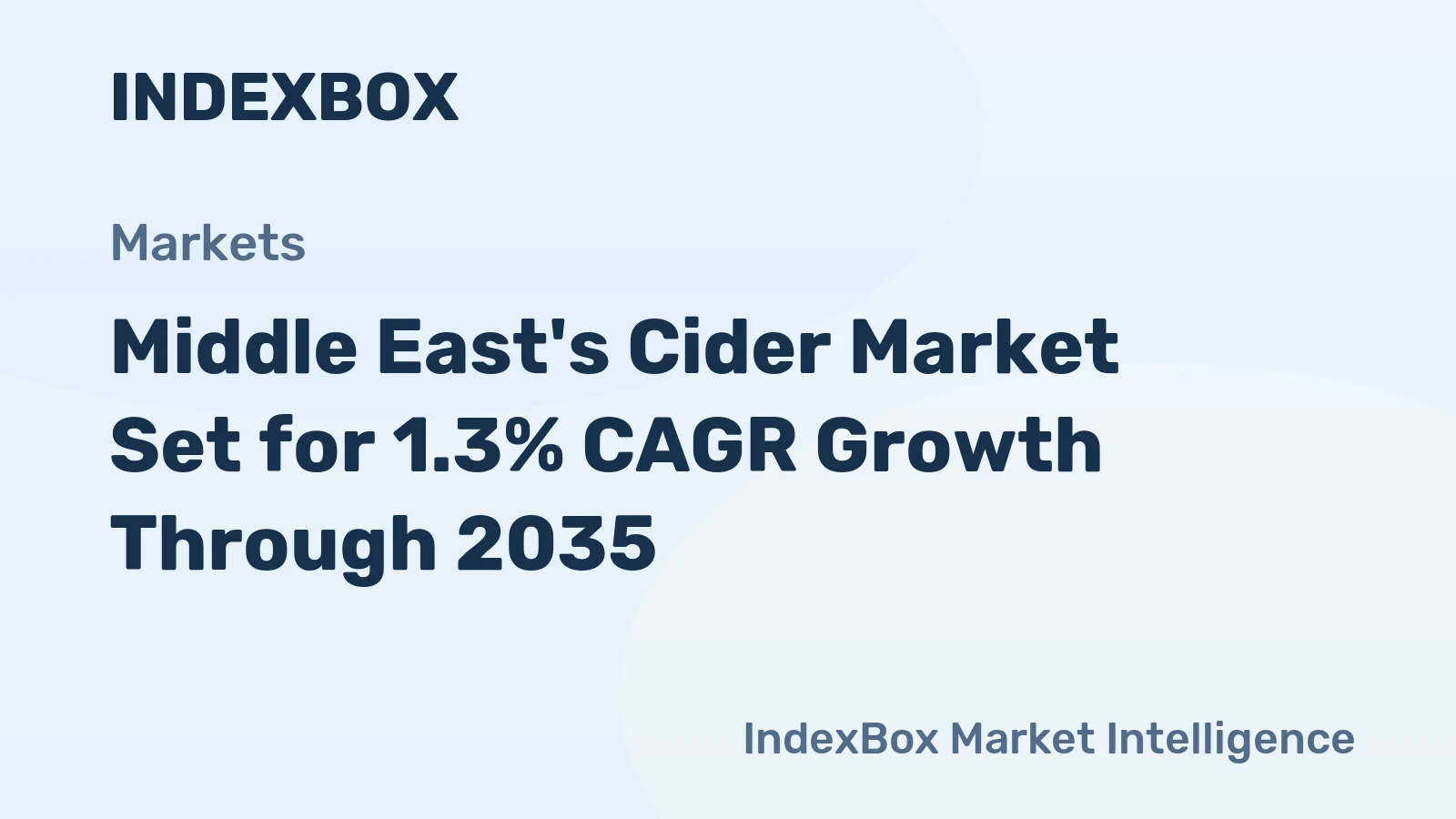 Middle East's Cider Market Set for 1.3% CAGR Growth Through 2035