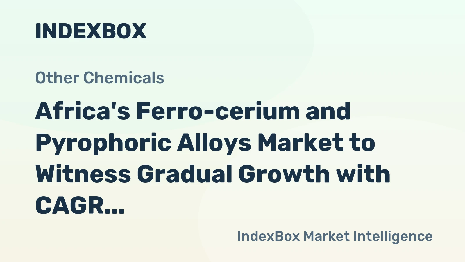 Africa's Ferro-cerium and Pyrophoric Alloys Market to Witness Gradual Growth with CAGR of +1.2% by 2035