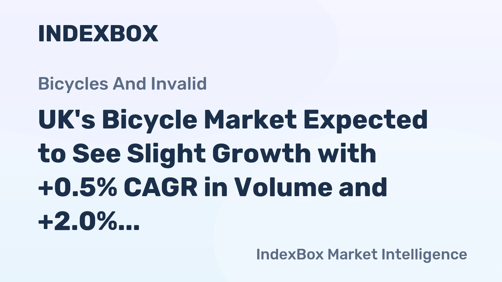 UK's Bicycle Market Expected to See Slight Growth with +0.5% CAGR in Volume and +2.0% CAGR in Value Over Next Decade