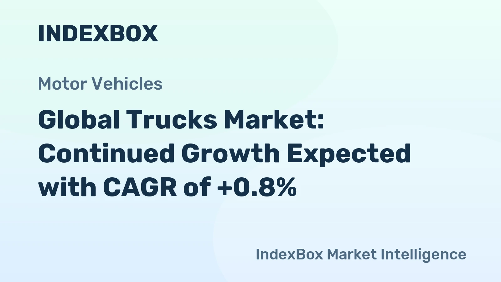 Global Trucks Market: Continued Growth Expected with CAGR of +0.8%
