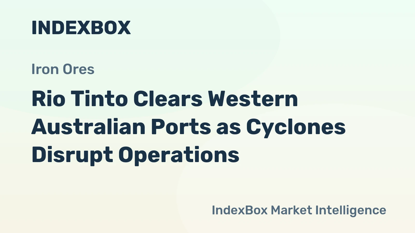 Rio Tinto Clears Western Australian Ports as Cyclones Disrupt Operations