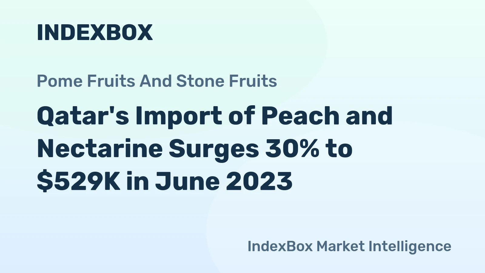 Qatar's Import of Peach and Nectarine Surges 30% to $529K in June 2023