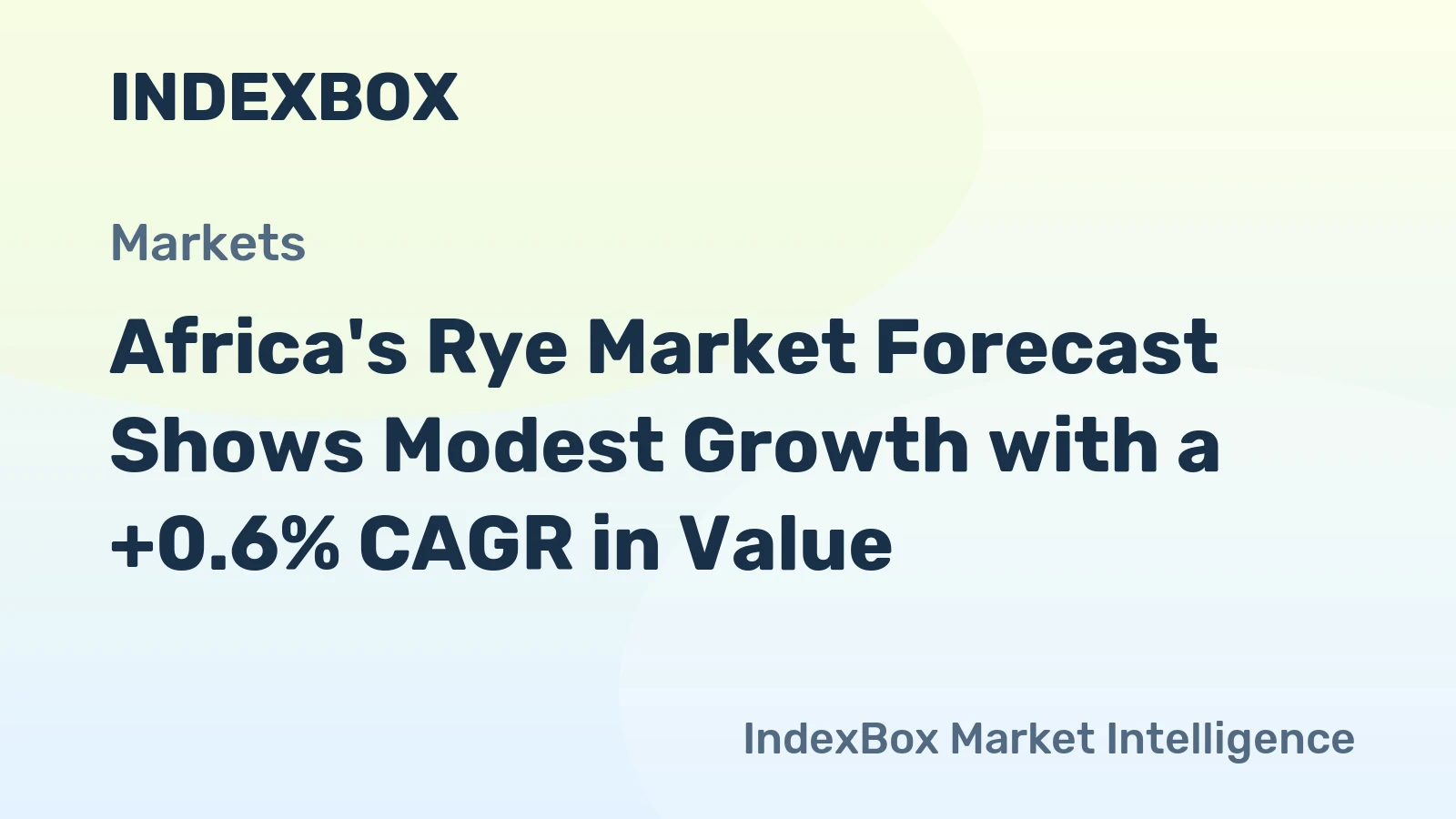 Africa's Rye Market Forecast Shows Modest Growth with a +0.6% CAGR in Value