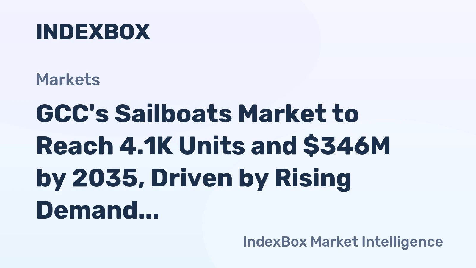 GCC's Sailboats Market to Reach 4.1K Units and $346M by 2035, Driven by Rising Demand
