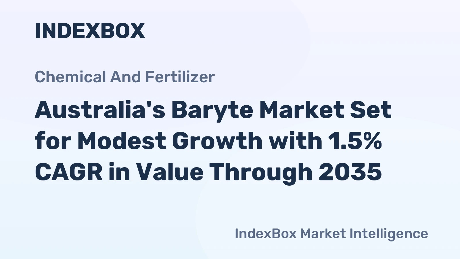 Australia's Baryte Market Set for Modest Growth with 1.5% CAGR in Value Through 2035