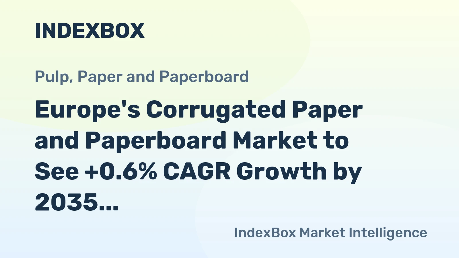 Europe's Corrugated Paper and Paperboard Market to See +0.6% CAGR Growth by 2035