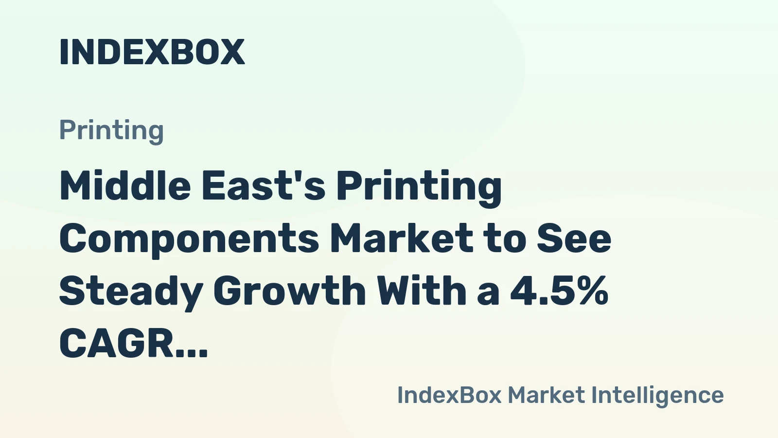 Middle East's Printing Components Market to See Steady Growth With a 4.5% CAGR