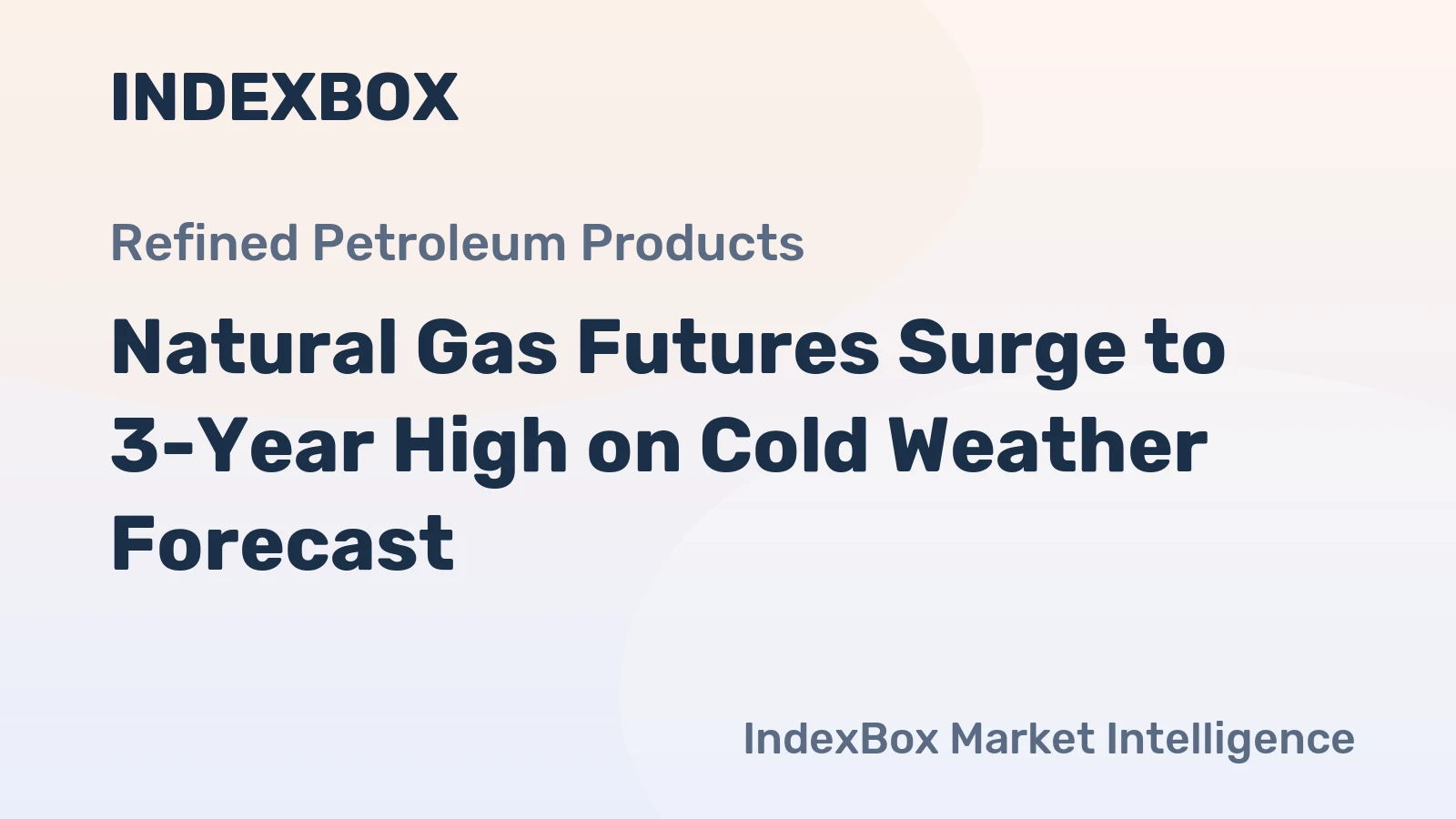 Natural Gas Futures Surge to 3-Year High on Cold Weather Forecast