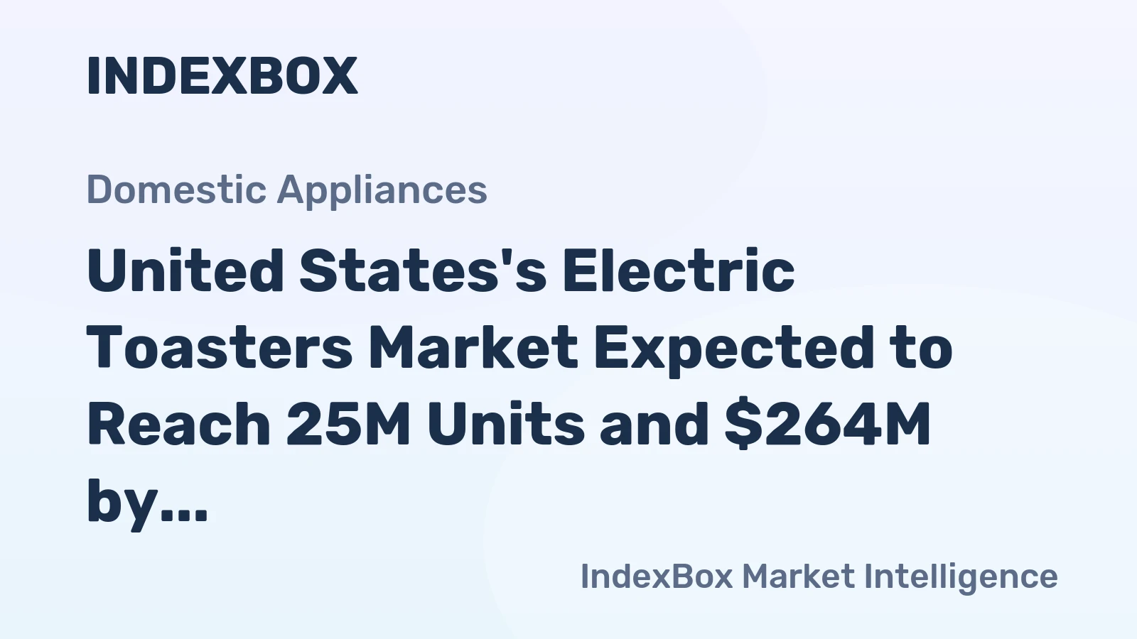 United States's Electric Toasters Market Expected to Reach 25M Units and $264M by 2035