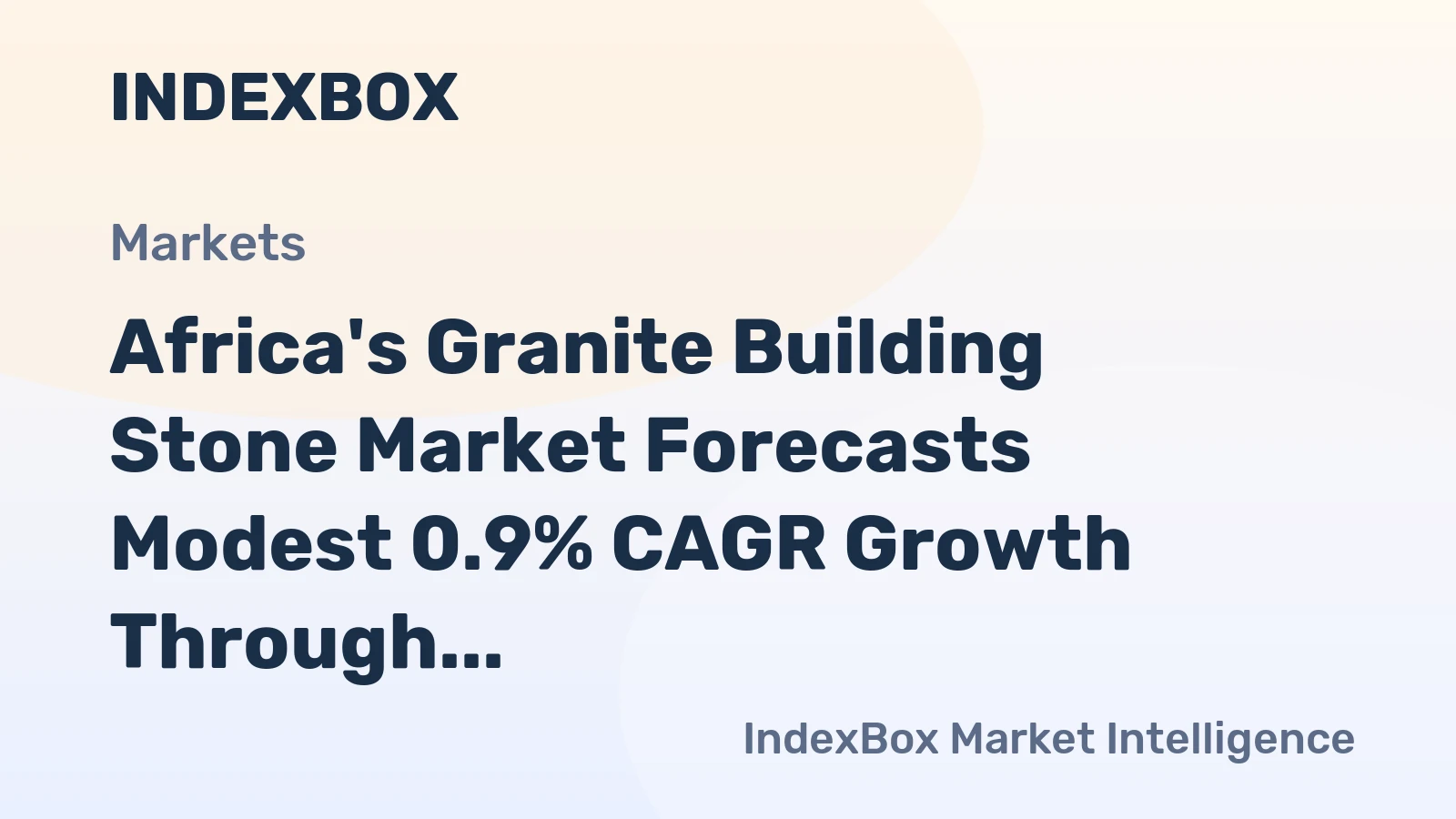 Africa's Granite Building Stone Market Forecasts Modest 0.9% CAGR Growth Through 2035