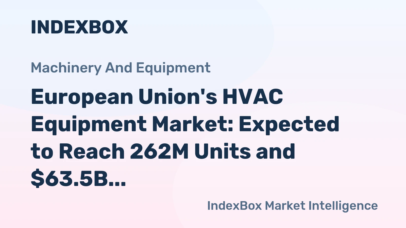 European Union's HVAC Equipment Market: Expected to Reach 262M Units and $63.5B by 2035