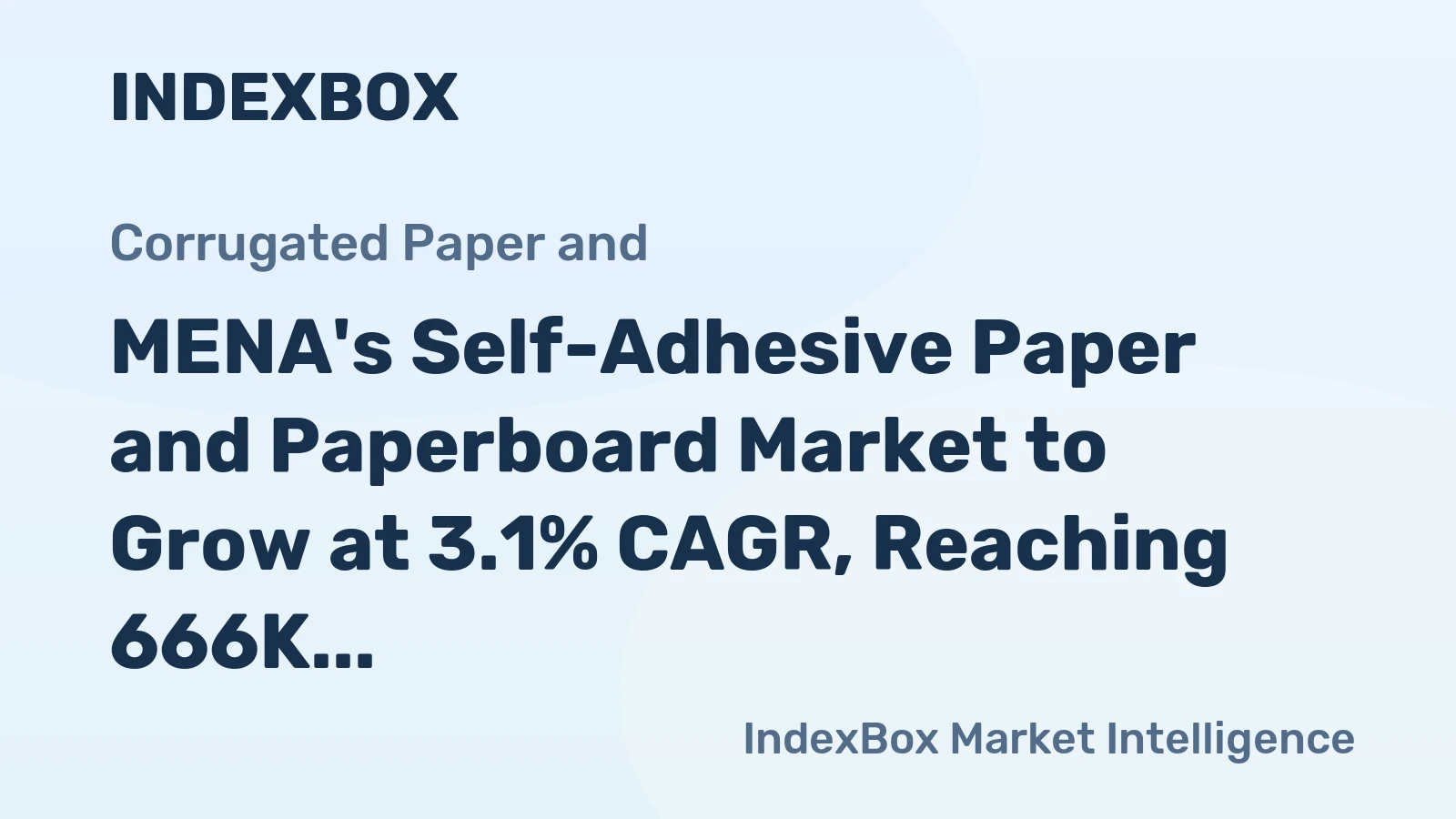 MENA's Self-Adhesive Paper and Paperboard Market to Grow at 3.1% CAGR, Reaching 666K Tons by 2035