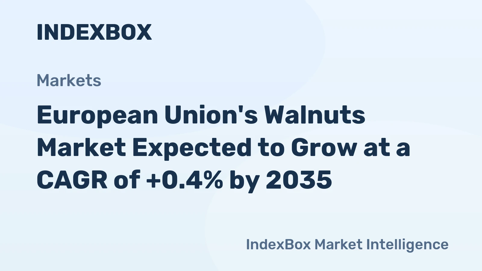 European Union's Walnuts Market Expected to Grow at a CAGR of +0.4% by 2035