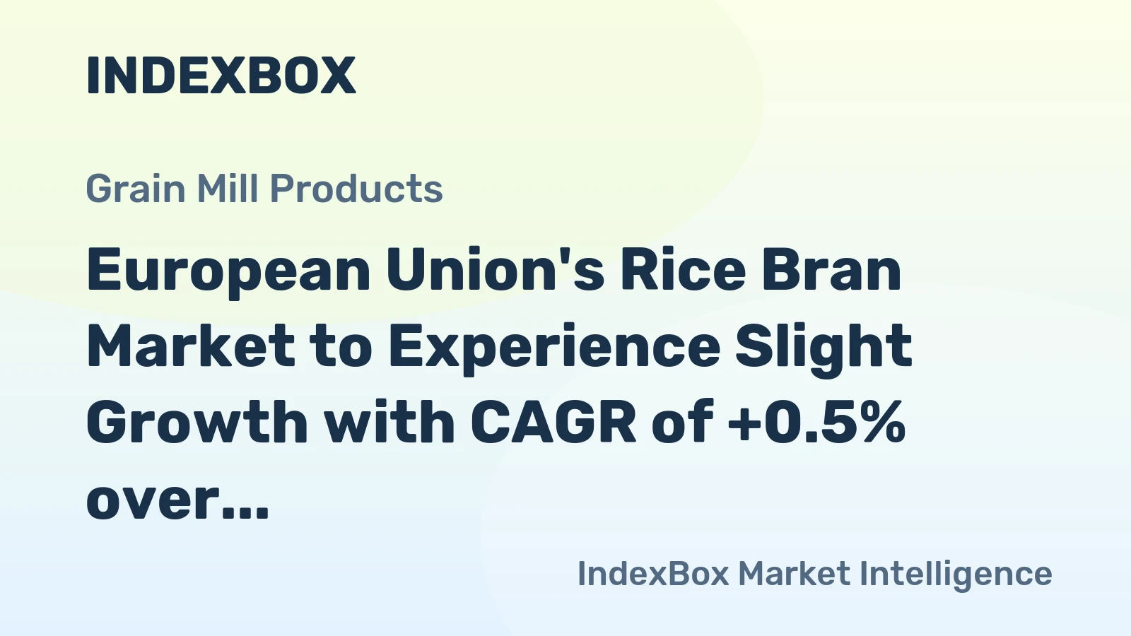 European Union's Rice Bran Market to Experience Slight Growth with CAGR of +0.5% over Next Decade