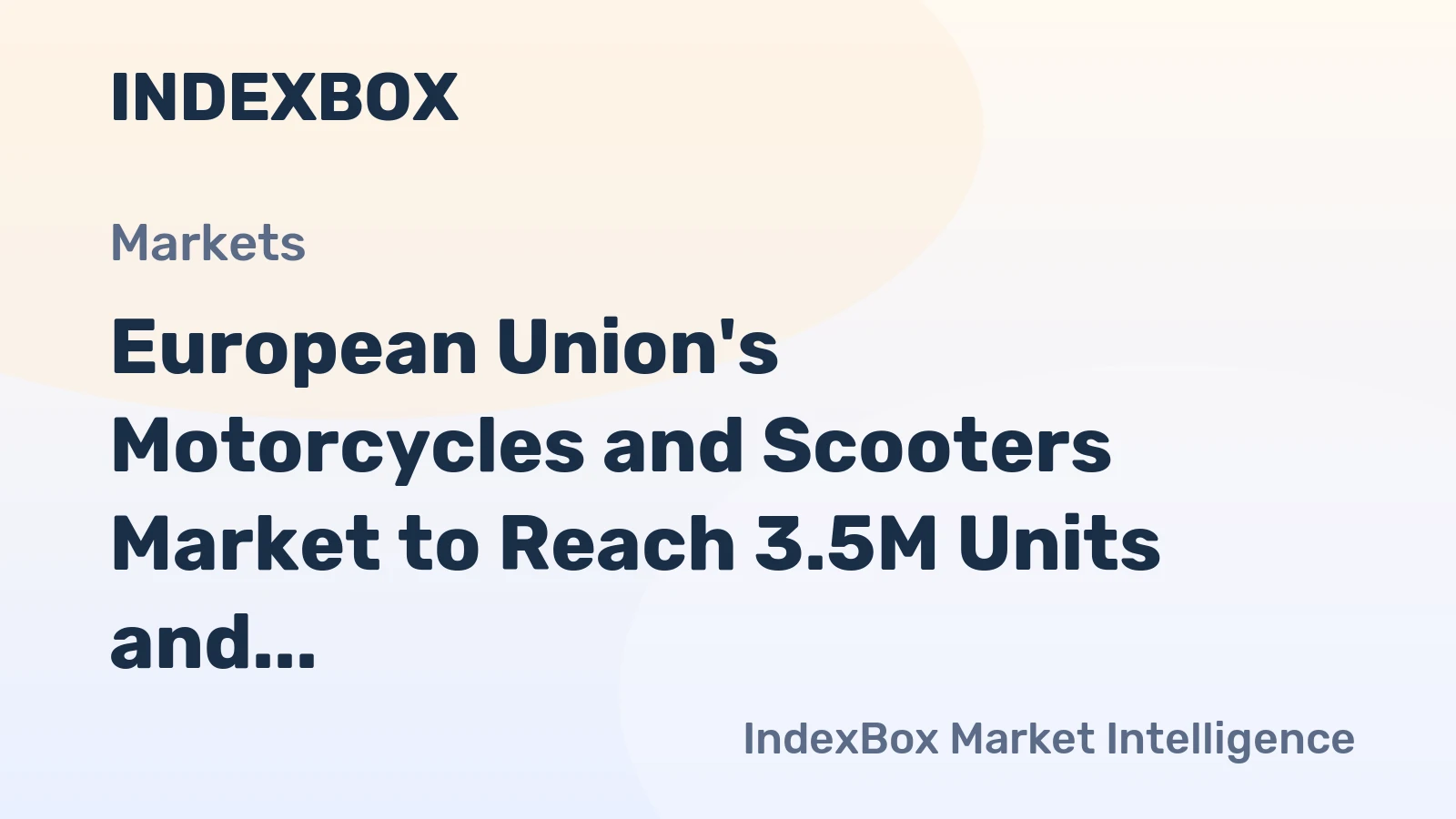 European Union's Motorcycles and Scooters Market to Reach 3.5M Units and $21.1B by 2035
