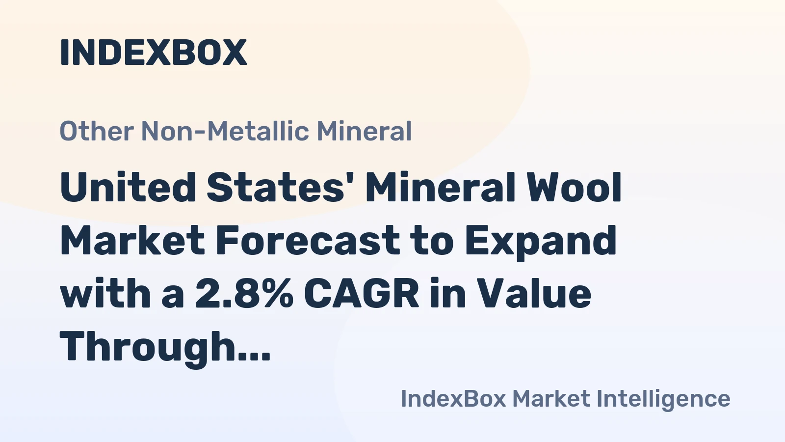 United States' Mineral Wool Market Forecast to Expand with a 2.8% CAGR in Value Through 2035