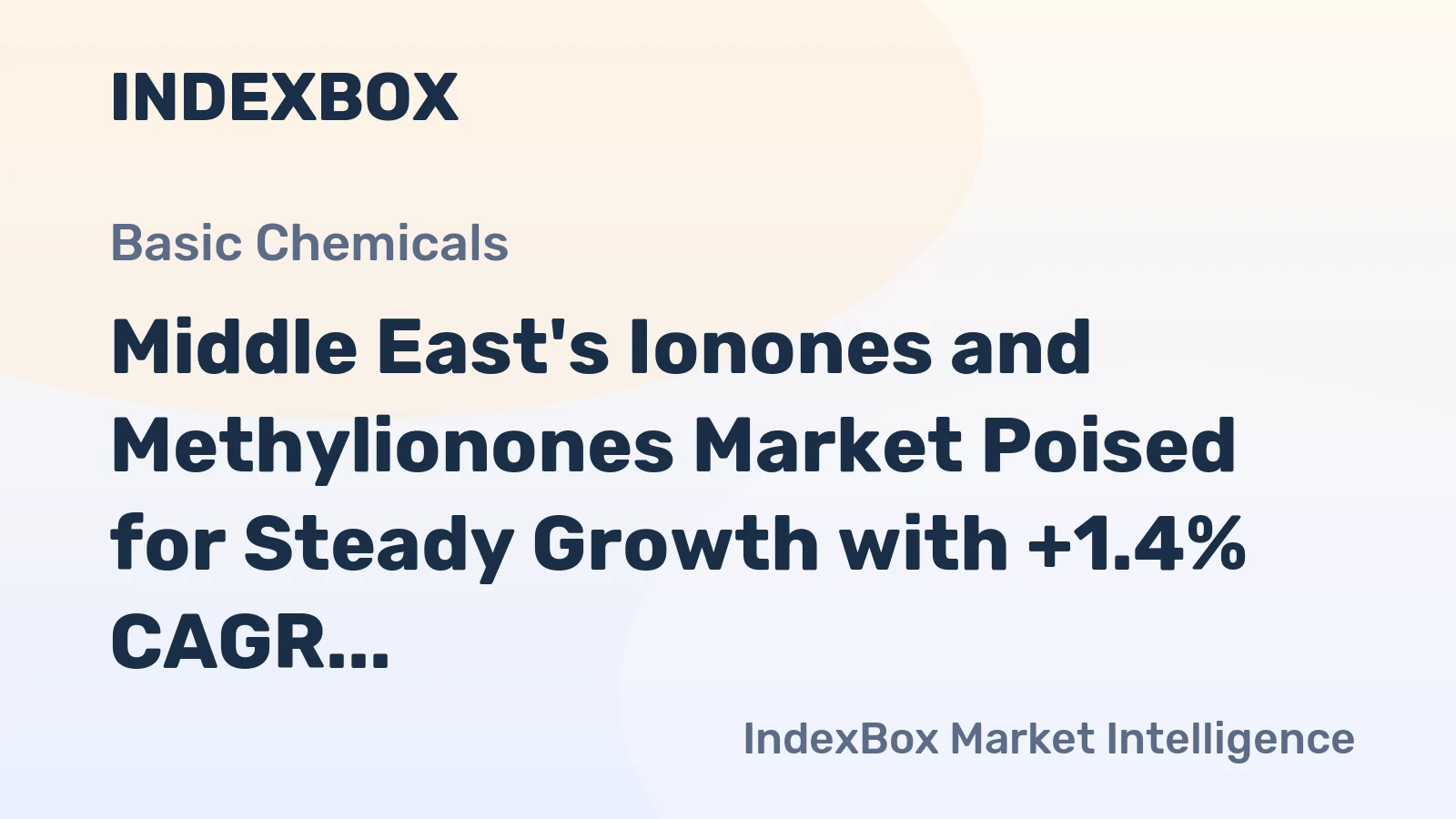 Middle East's Ionones and Methylionones Market Poised for Steady Growth with +1.4% CAGR