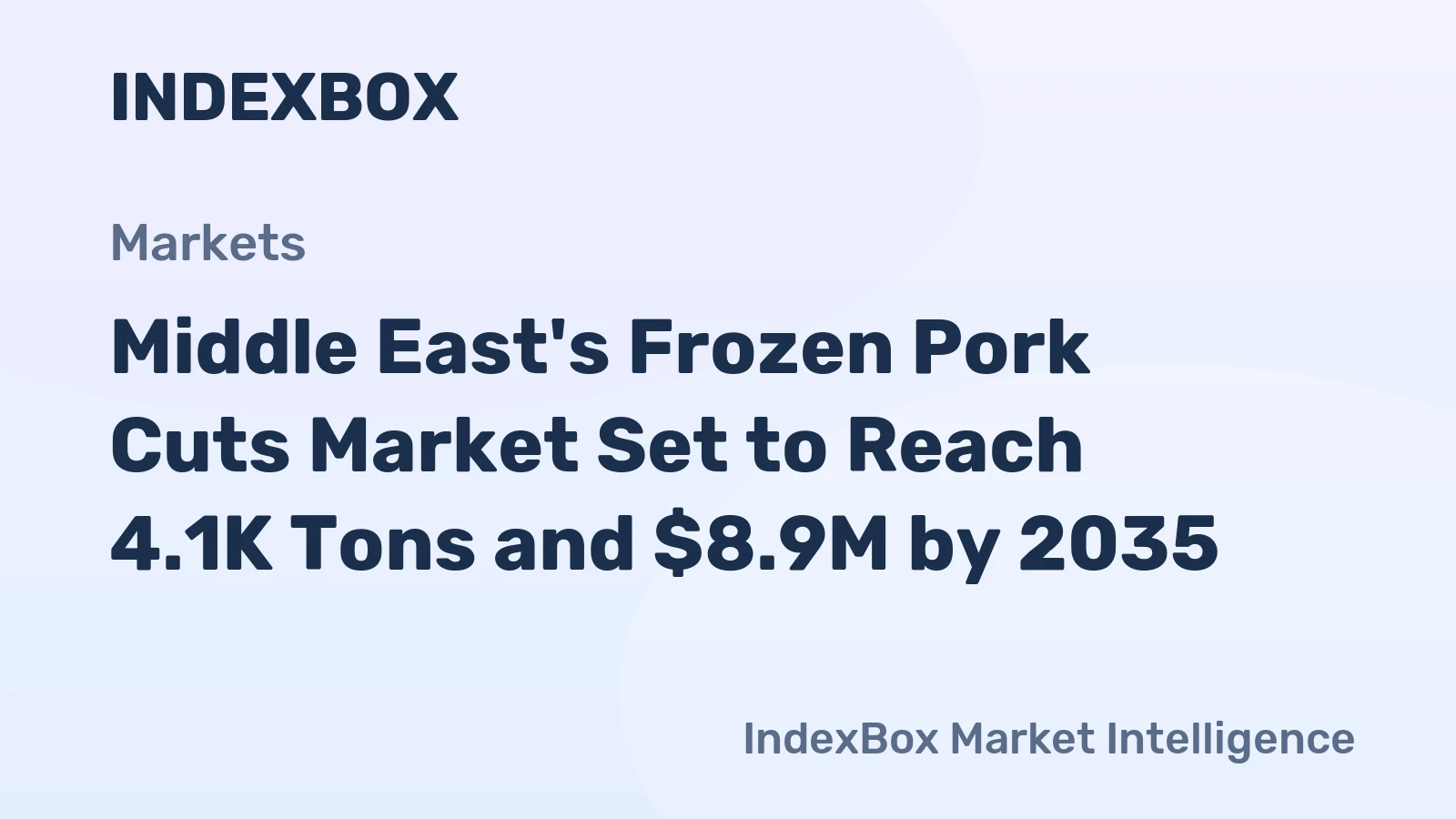 Middle East's Frozen Pork Cuts Market Set to Reach 4.1K Tons and $8.9M by 2035