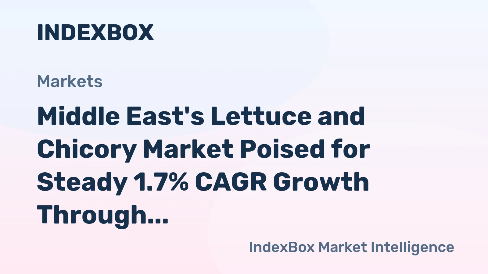 Middle East's Lettuce and Chicory Market Poised for Steady 1.7% CAGR Growth Through 2035