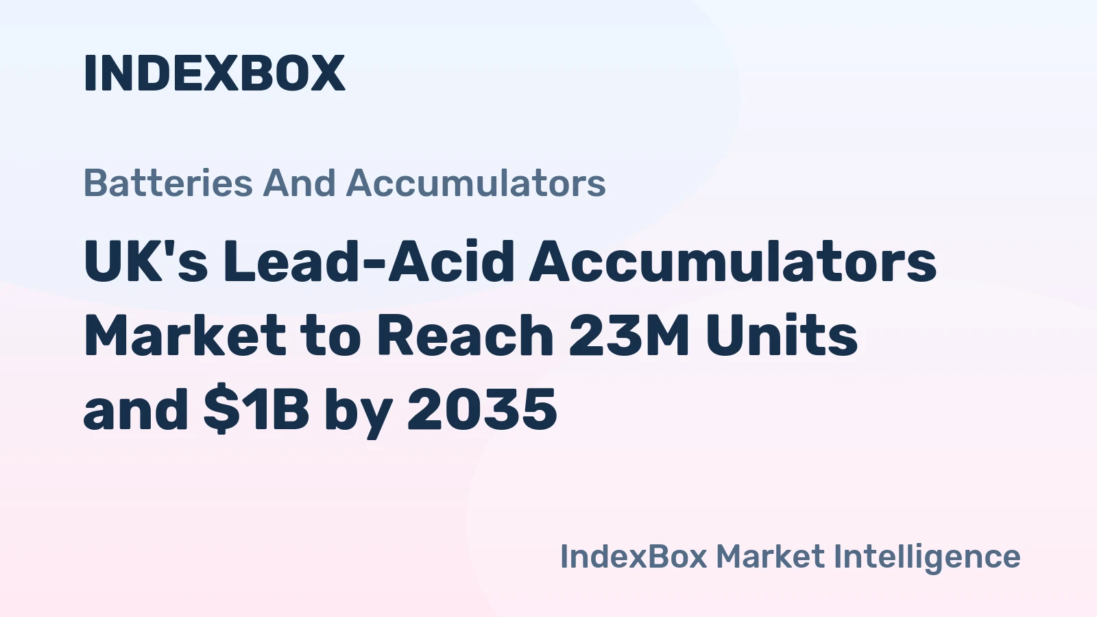 UK's Lead-Acid Accumulators Market to Reach 23M Units and $1B by 2035