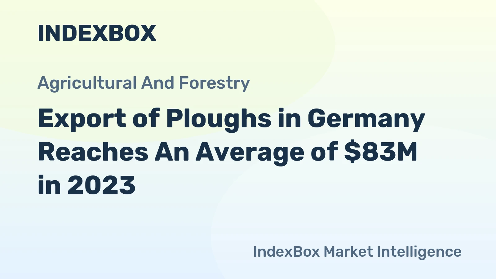 Export of Ploughs in Germany Reaches An Average of $83M in 2023