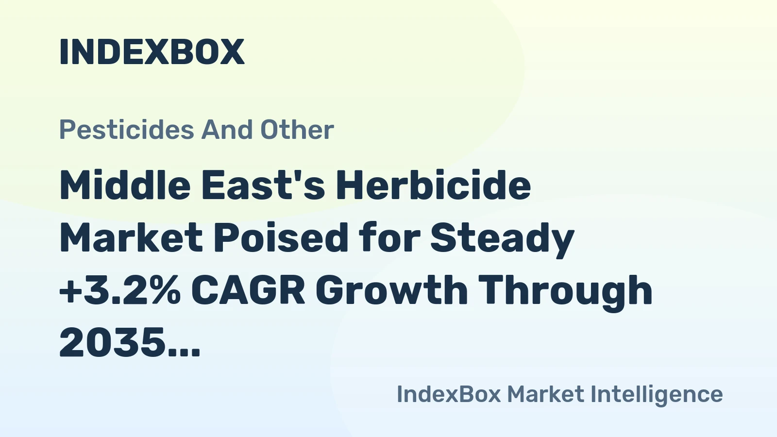 Middle East's Herbicide Market Poised for Steady +3.2% CAGR Growth Through 2035