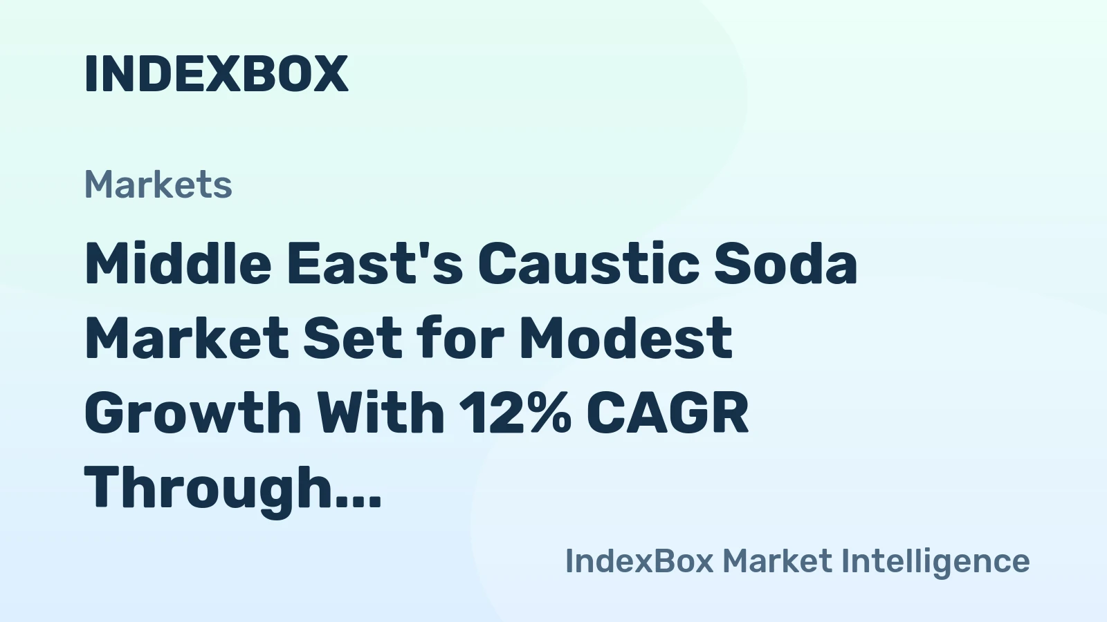 Middle East's Caustic Soda Market Set for Modest Growth With 12% CAGR Through 2035