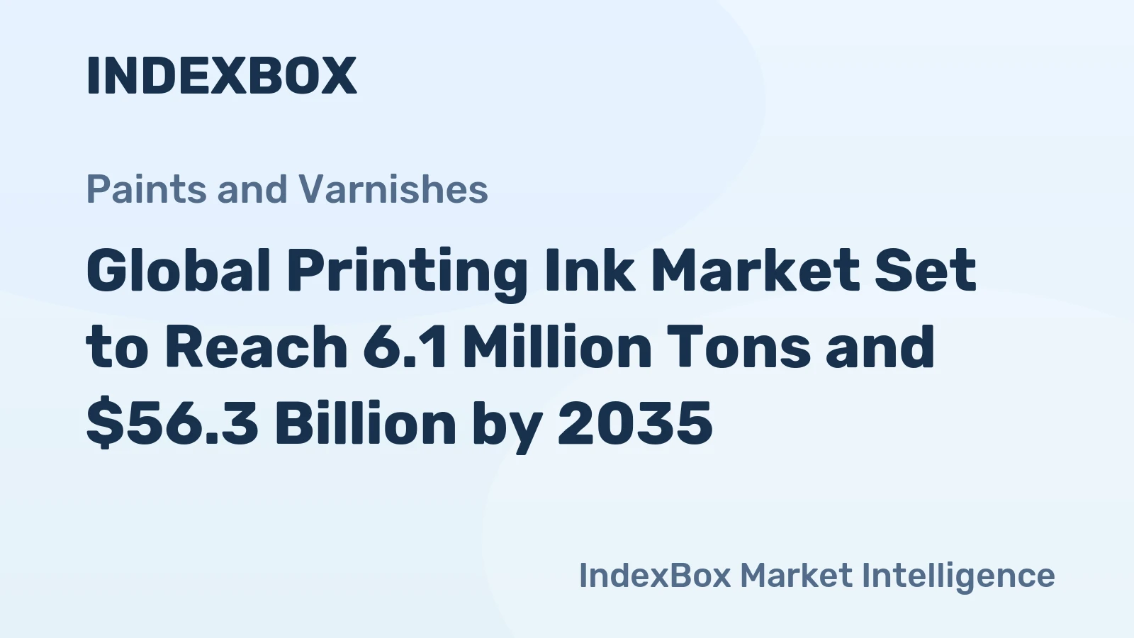 Global Printing Ink Market Set to Reach 6.1 Million Tons and $56.3 Billion by 2035