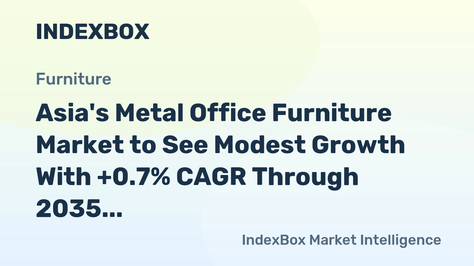 Asia's Metal Office Furniture Market to See Modest Growth With +0.7% CAGR Through 2035