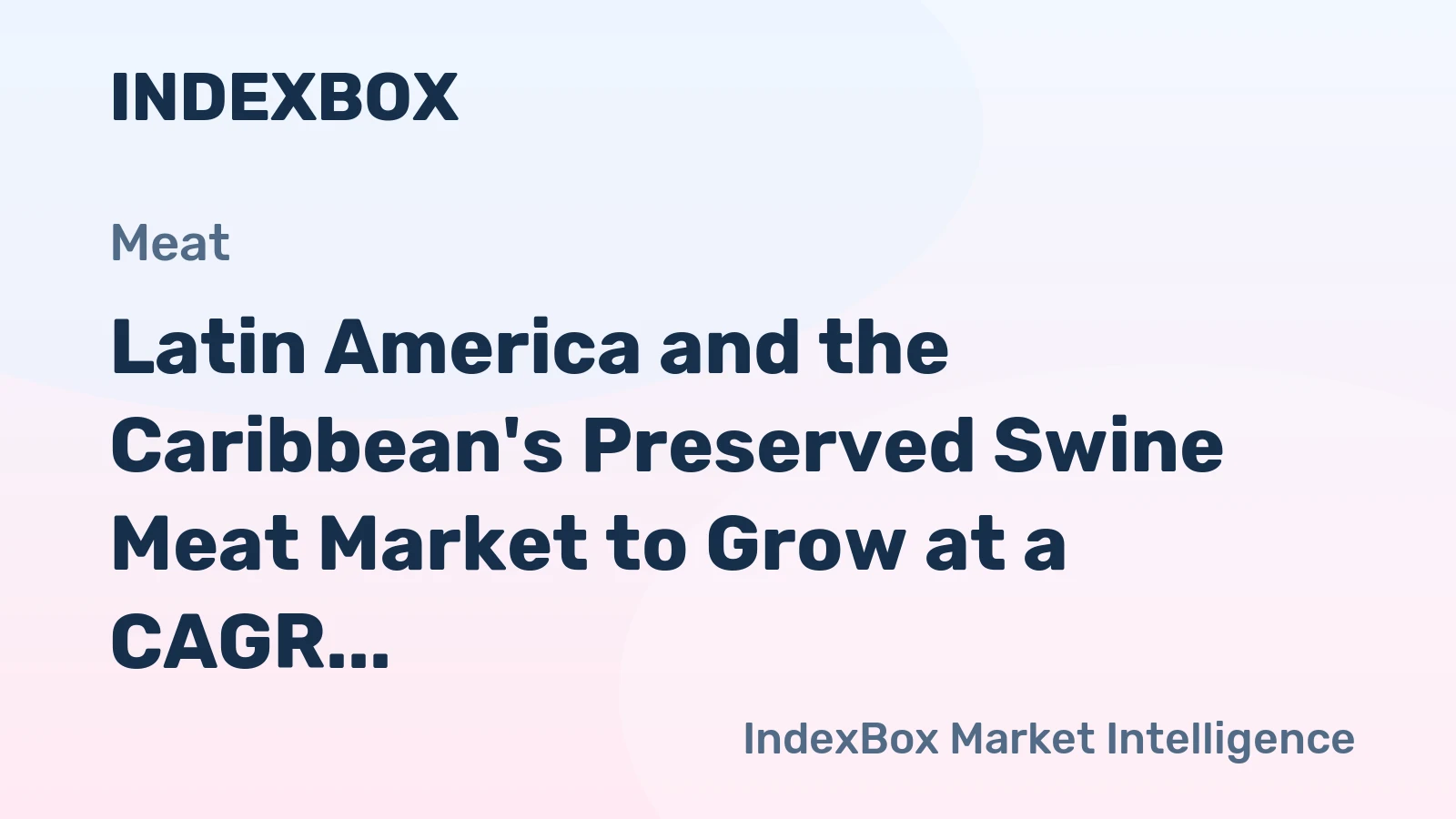 Latin America and the Caribbean's Preserved Swine Meat Market to Grow at a CAGR of +0.3% over the next decade