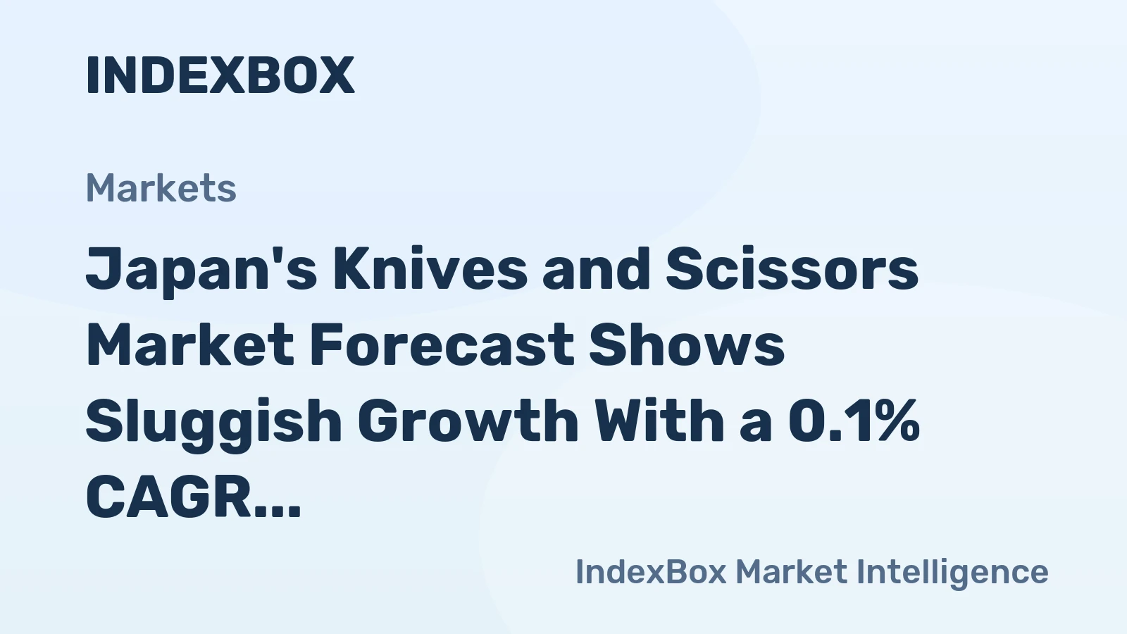 Japan's Knives and Scissors Market Forecast Shows Sluggish Growth With a 0.1% CAGR Through 2035