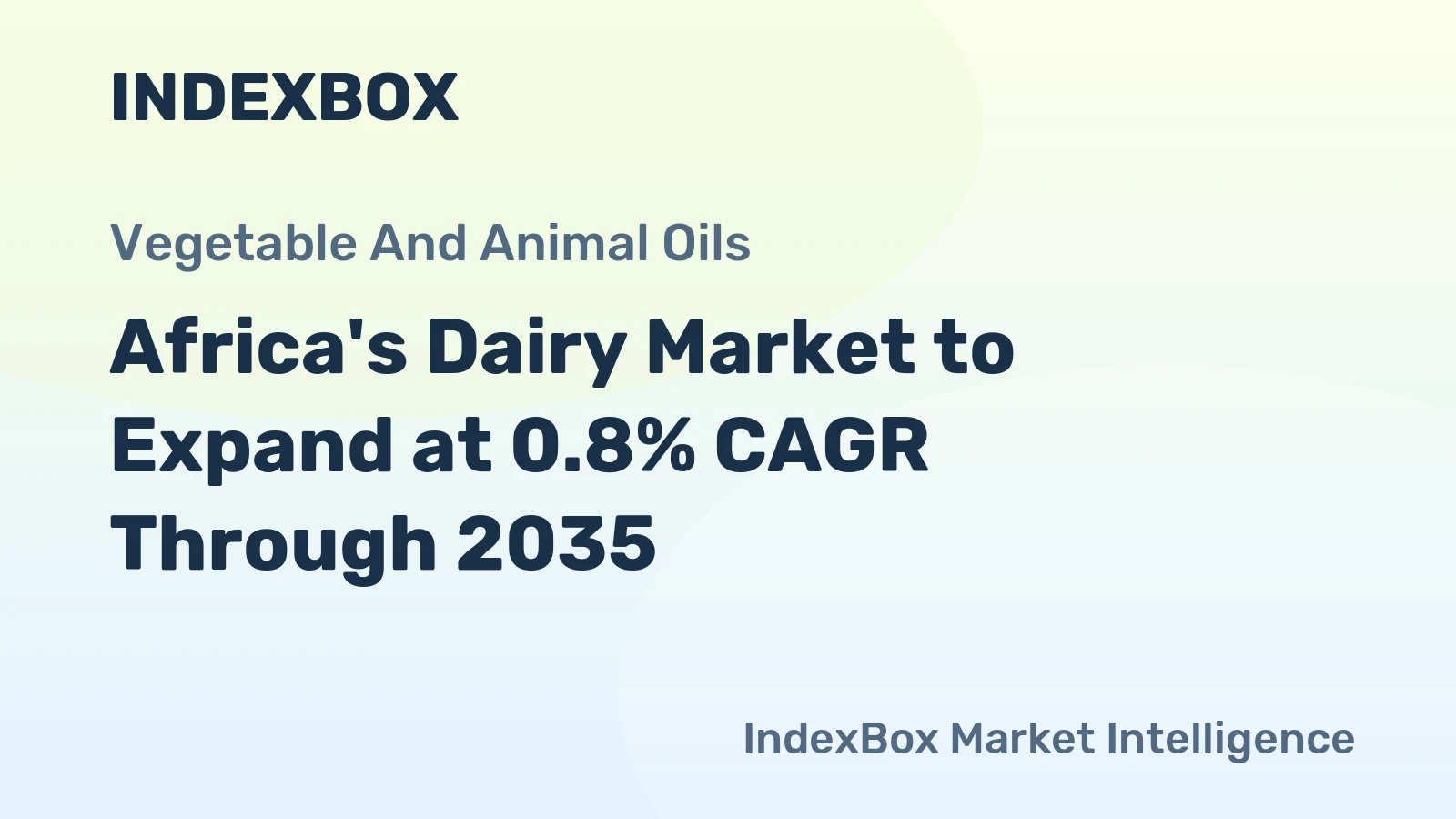 Africa's Dairy Market to Expand at 0.8% CAGR Through 2035